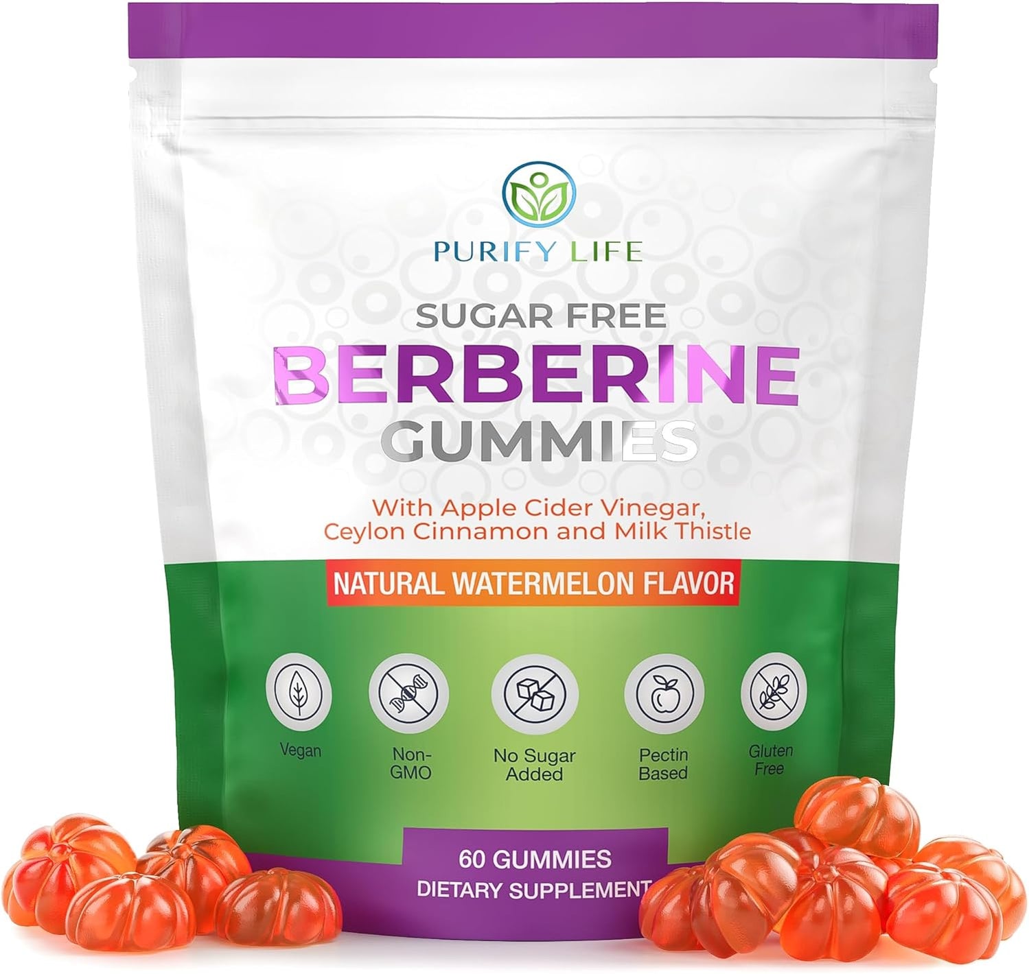Keto Berberine Complex Gummies (Sugar-Free) with Ceylon Cinnamon, Milk — Purify Life